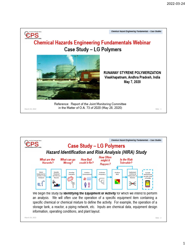 3 Chef Case Study - Runaway Styrene at LG Polymer 0 | PDF | Chemical ...