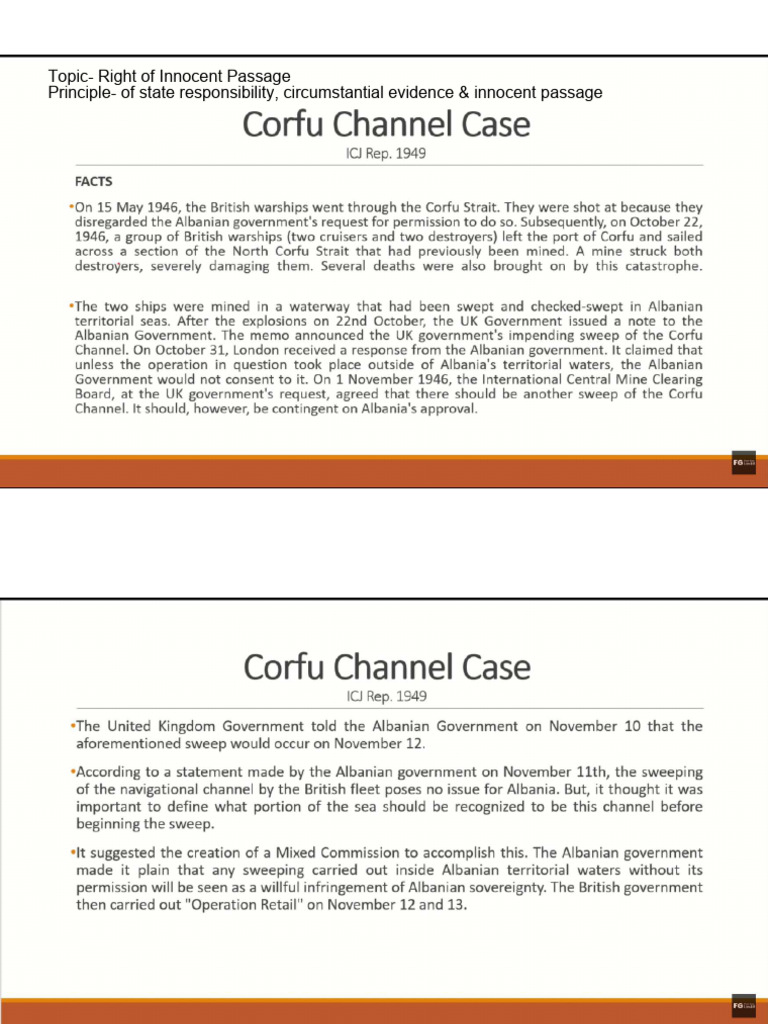Corfu Channel Case | PDF