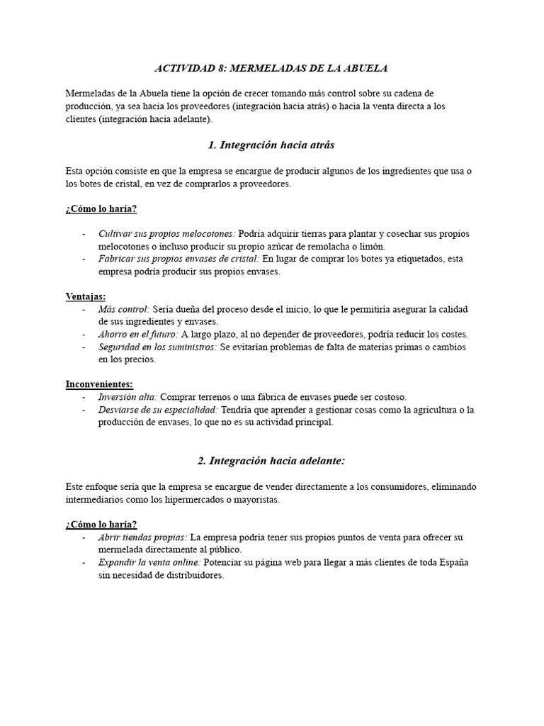 Actividad 8 La Abuela - Laura Romero | PDF | Business | Economias