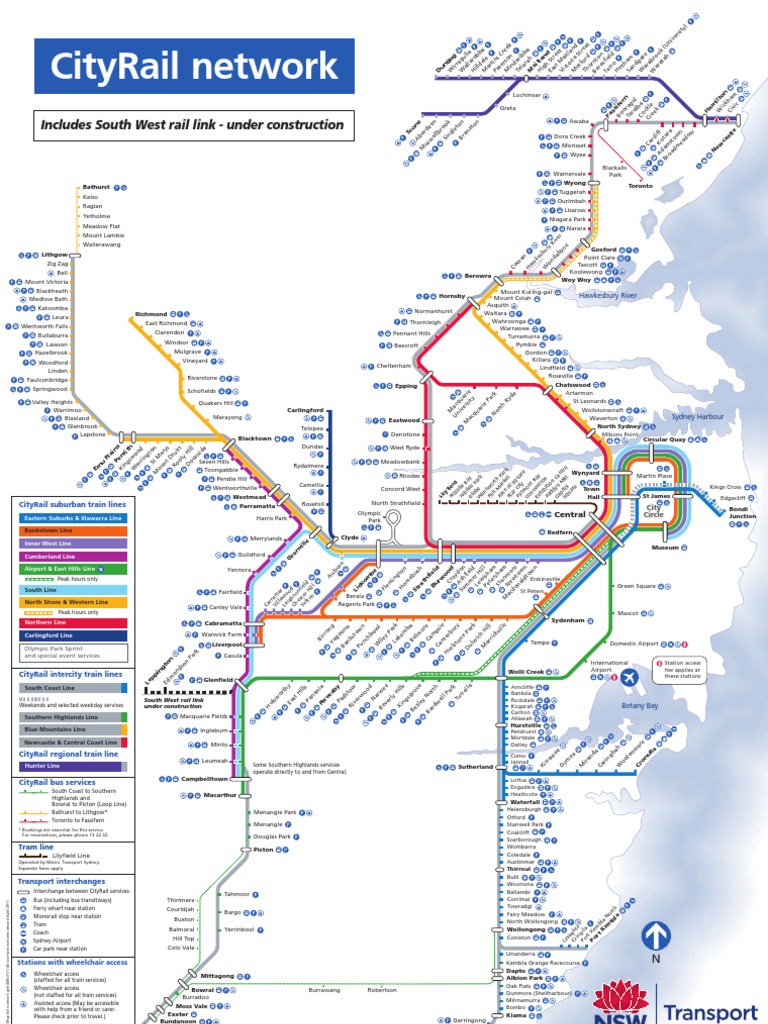 City Rail Network Map | Land Transport | Transportation Engineering