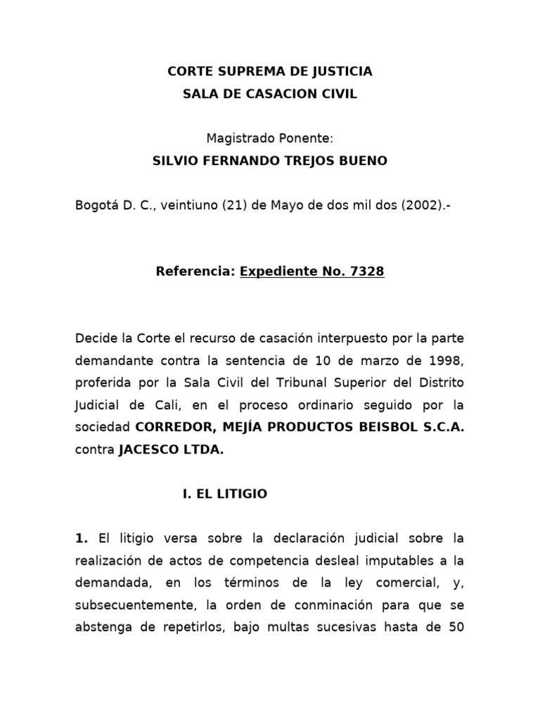 Caso 4 Beisbol Competencia Desleal S-090-2002 (7328) | PDF | Business | Mercado (economía)
