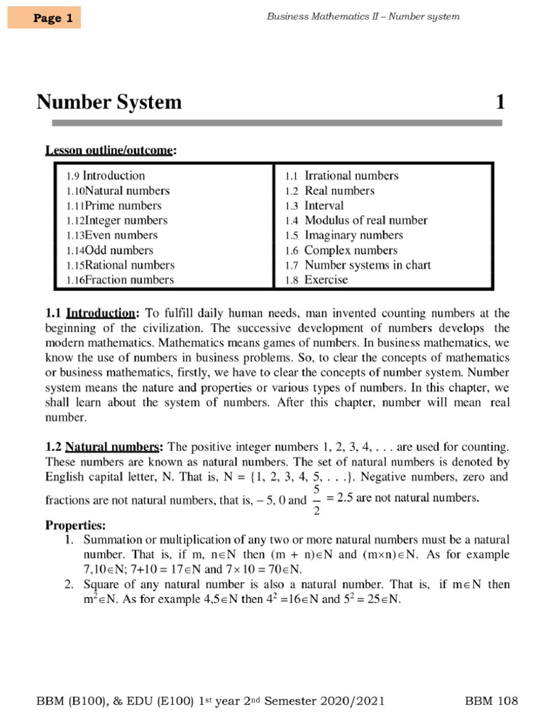 Number System | PDF