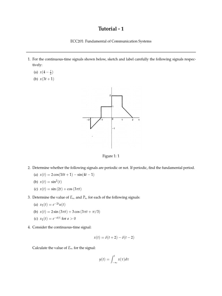 Tutorial 1 | PDF | Applied Mathematics | Computer Engineering