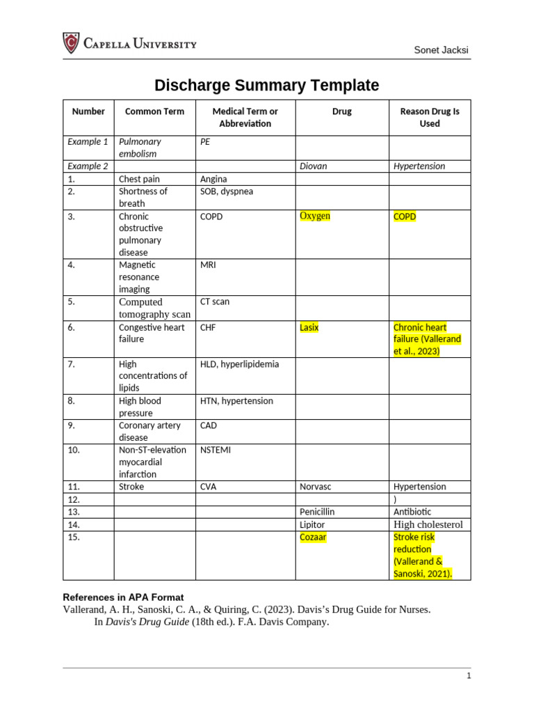 Discharge Summary for NSTEMI Patient | PDF | Myocardial Infarction | Heart