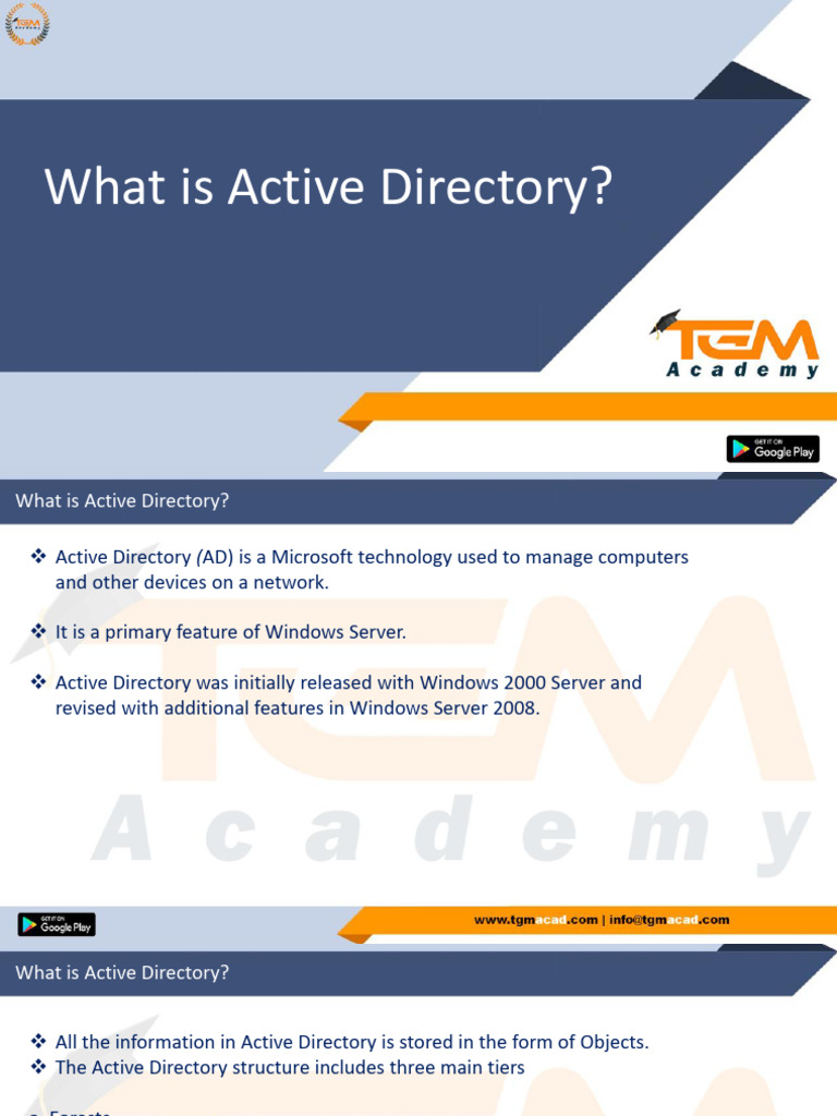Active Directory Domain Services | PDF | Active Directory | User (Computing)