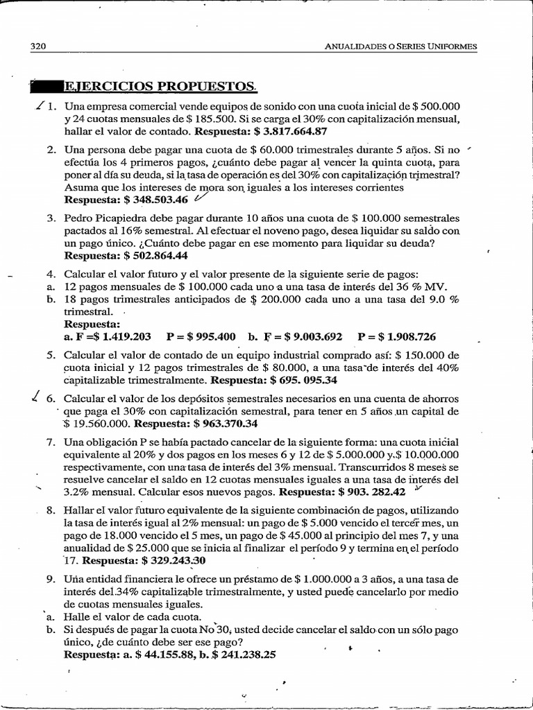 Ejerc. Anualidades | PDF