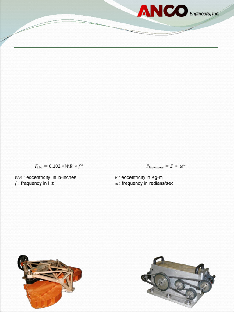 Structural Eccentric Mass Vibrators | PDF | Force | Frequency