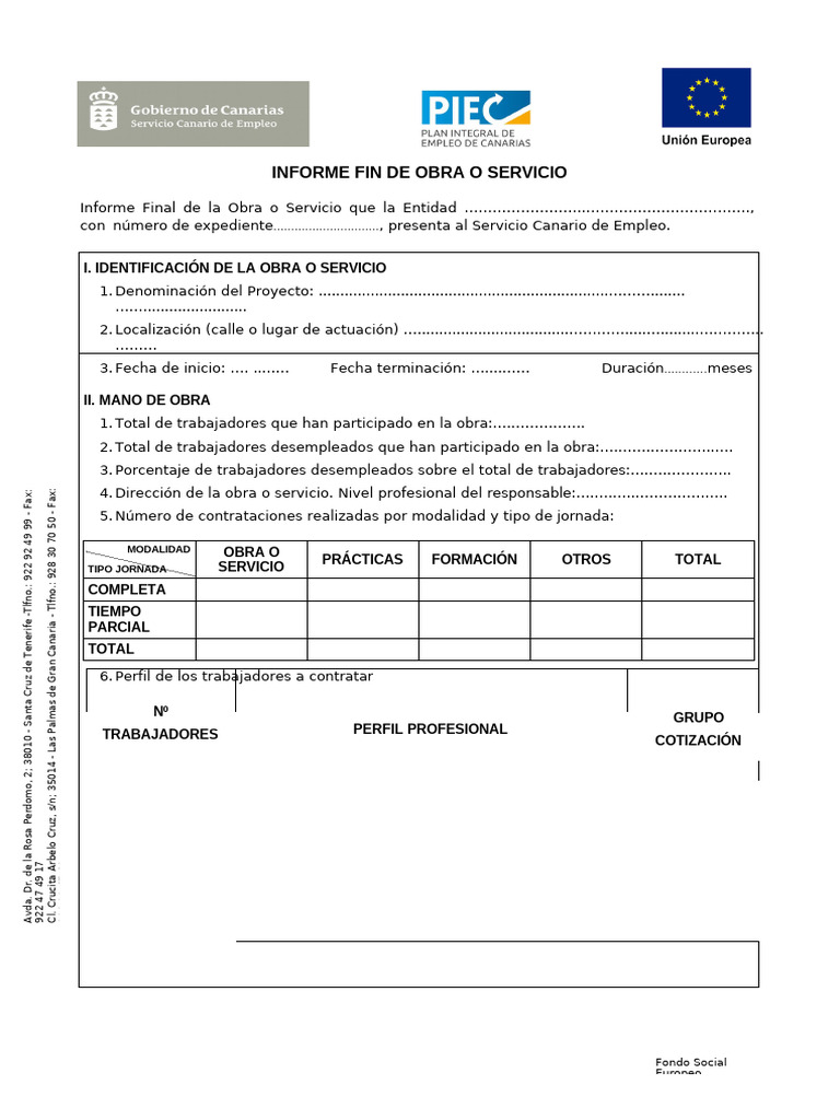 01 Informe Fin de Obra | PDF | Economias
