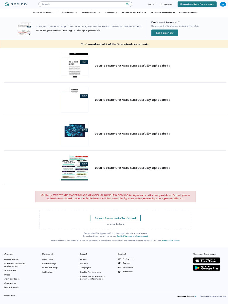 Upload A Document - Scribd | PDF | Scribd | Online Services