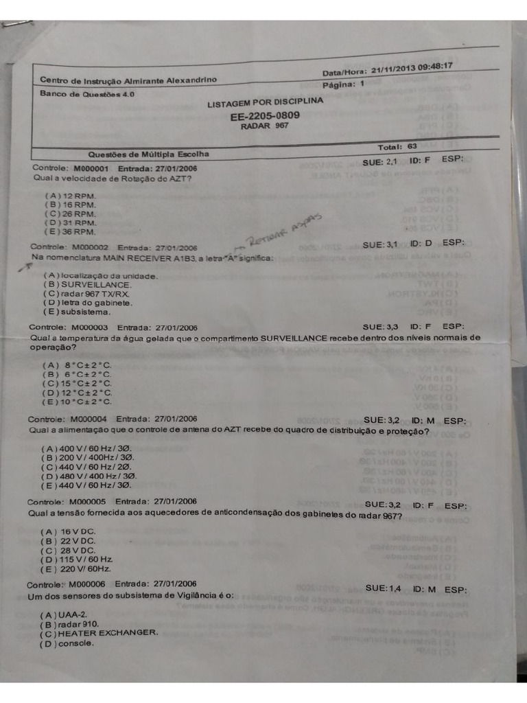 Bizu de Radar 967 | PDF