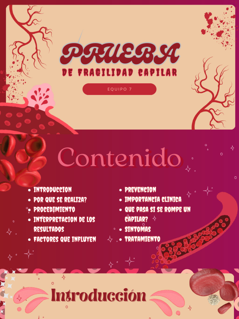 Prueba de Fragilidad Capilar | PDF | Capilar | Medicina CLINICA
