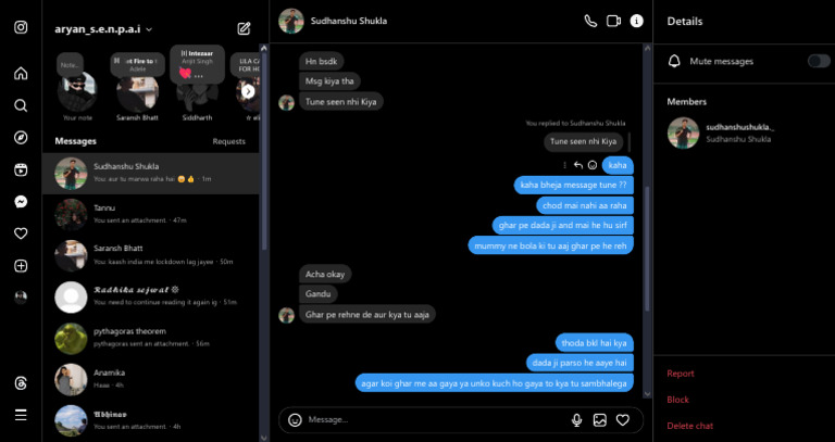 Instagram Chat with Sudhanshu | PDF
