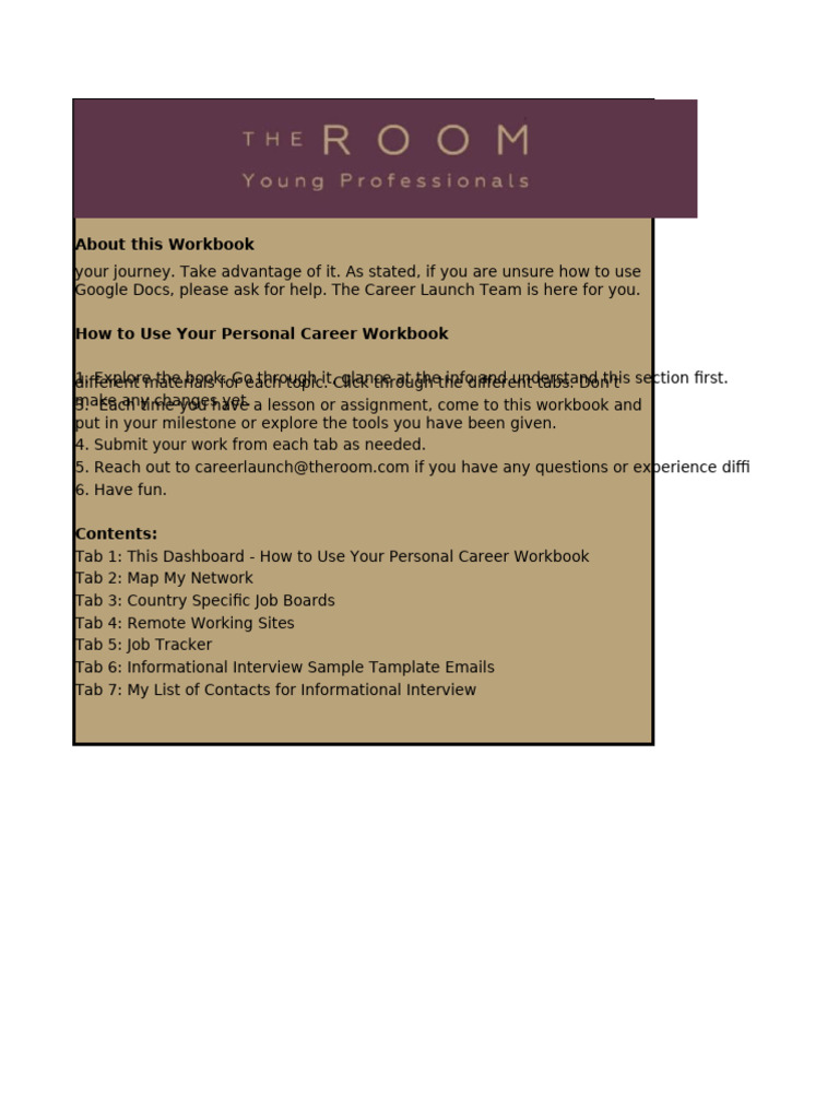 Personal Career Workbook Guide | PDF