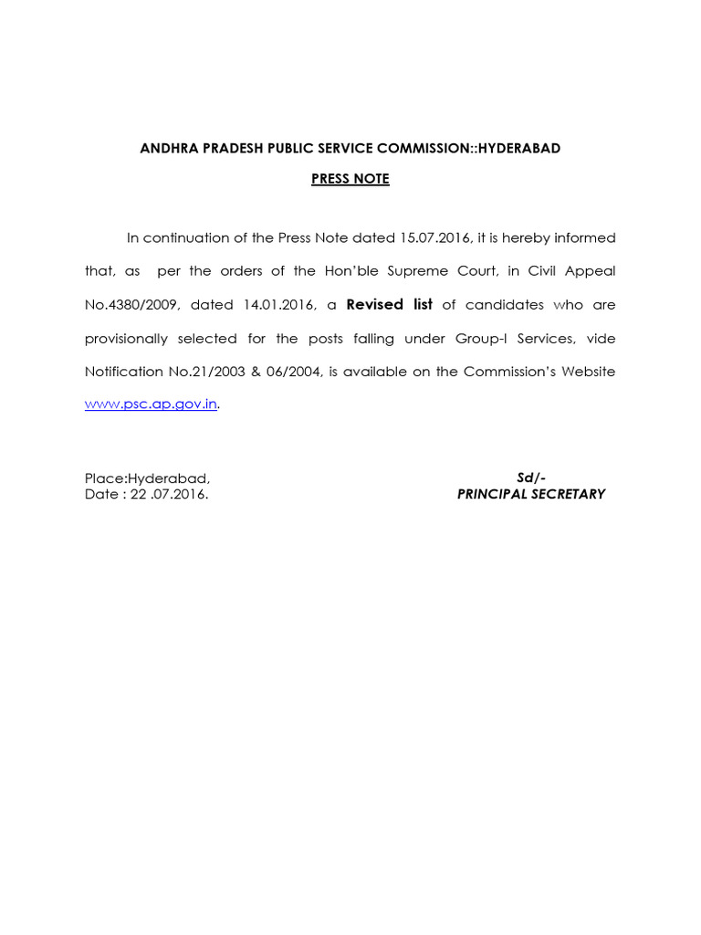 Press Note Revised | PDF