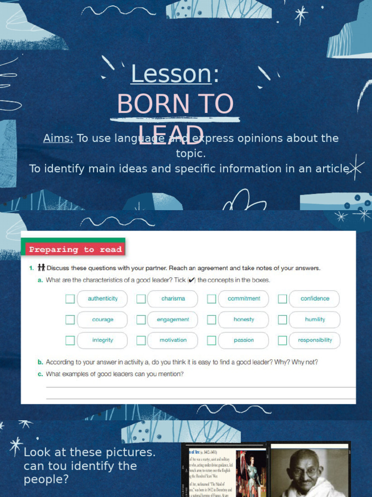 Lesson-Born To Lead | PDF