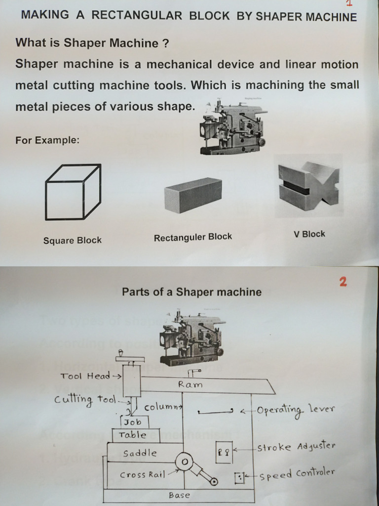 Shaper Machine Class | PDF