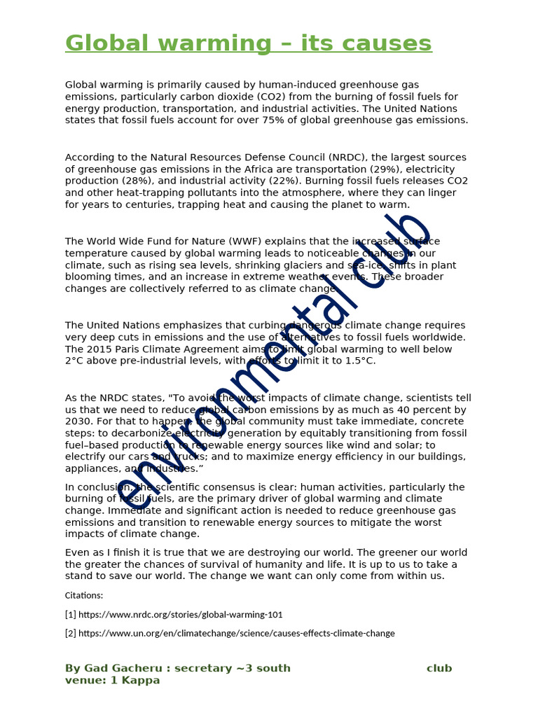 global warming | PDF | Climate Change | Climate Change Mitigation