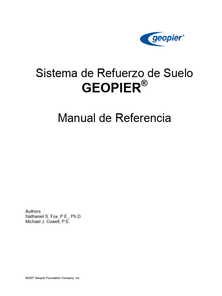 GEOPIER RAP Spanish Version 2007 | PDF | Fundación (Ingeniería) | Diseño