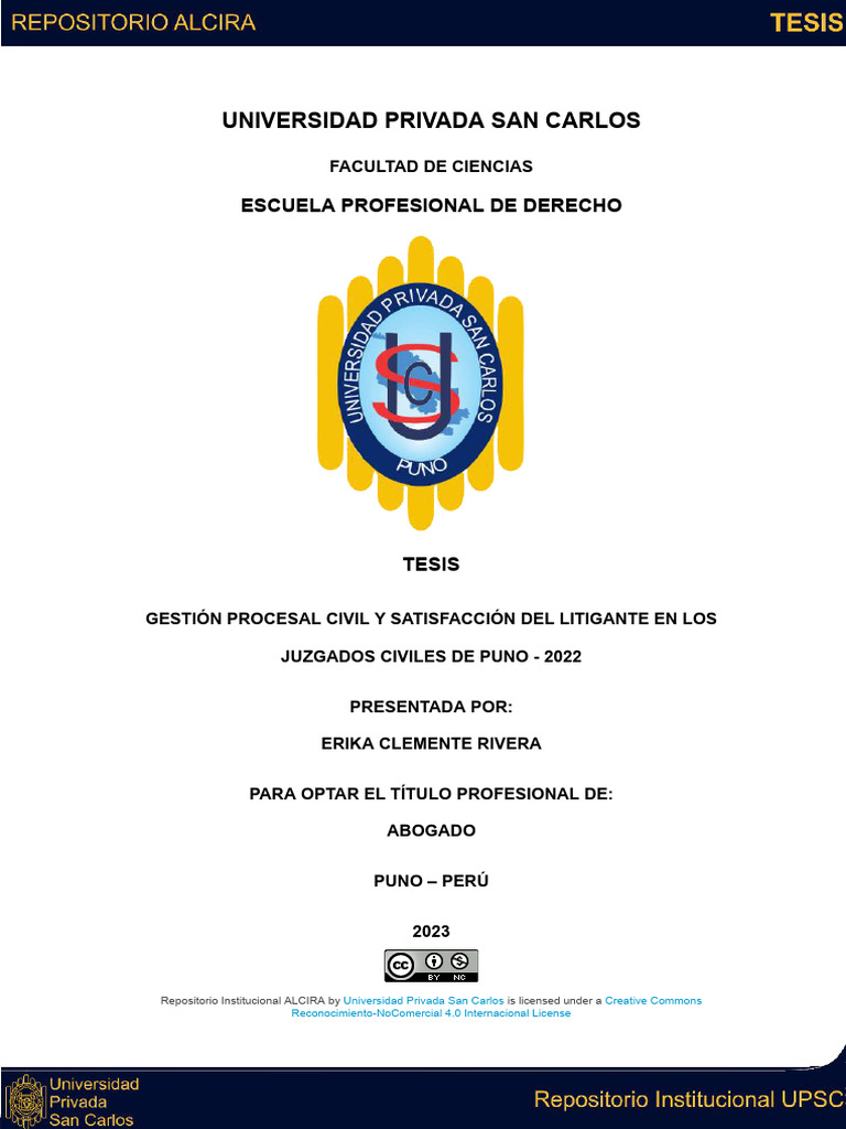 Erika CLEMENTE RIVERA | PDF | Ley procesal | Procedimiento Civil