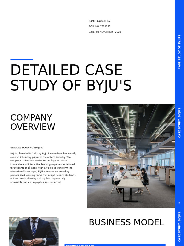 Detailed Case Study of Byju's | PDF | Educational Technology | Business