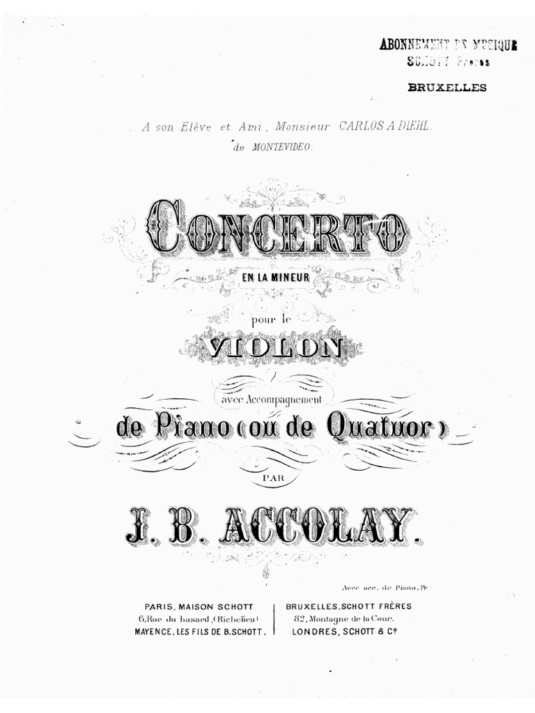 Accolay Violin Concerto | PDF