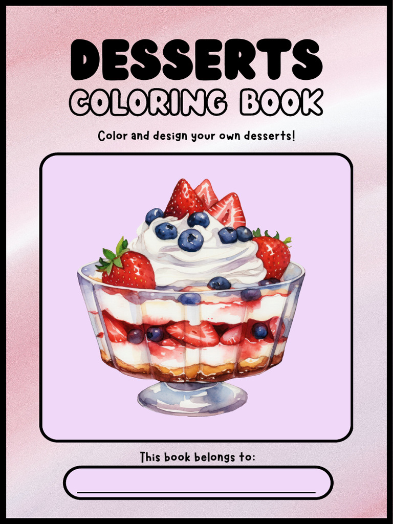 Desserts Coloring Book | PDF