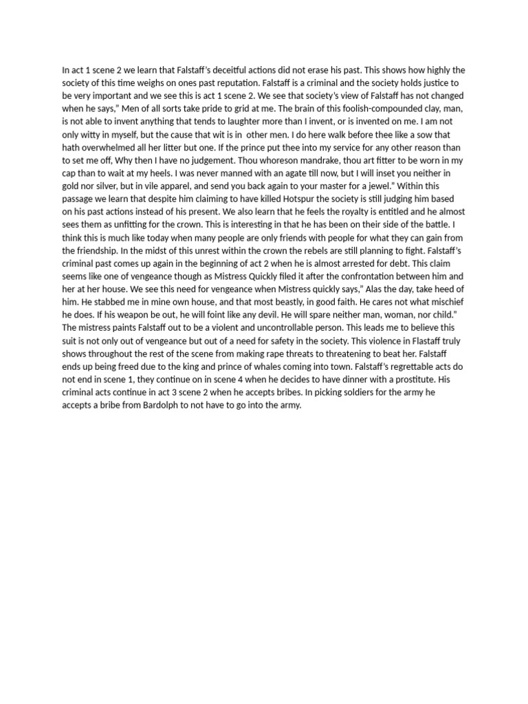 Henry IV Part 2 Acts 1-3 | PDF | Mystery, Thriller & Crime Fiction