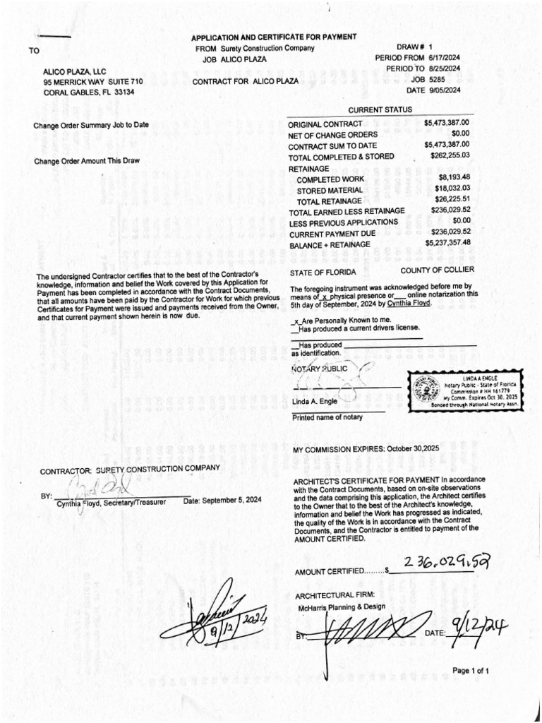 Approved Draw 1 | PDF