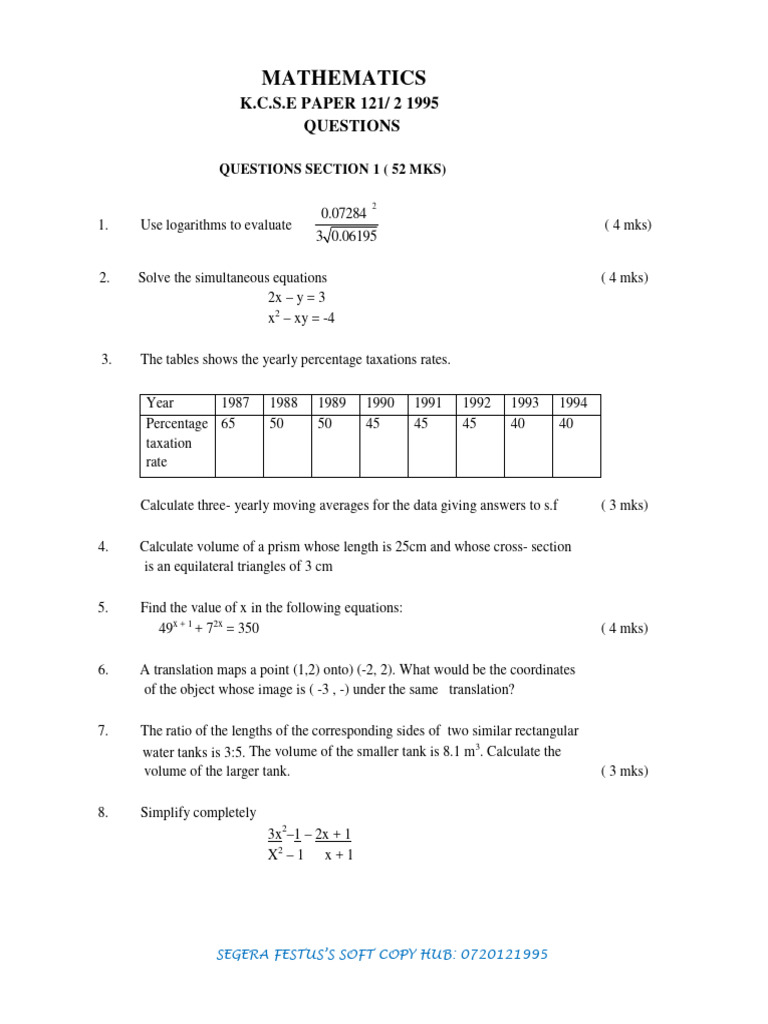 Maths PP2 | PDF | Mathematics | Geometry