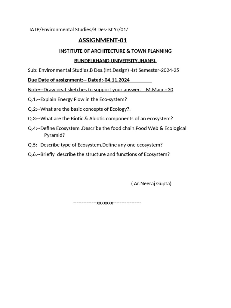 2024 Assignment 01 B Des Ist Yr. Ecosystem | PDF