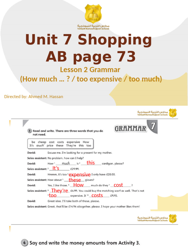 Unit 7 Lesson 2 Activity Book | PDF