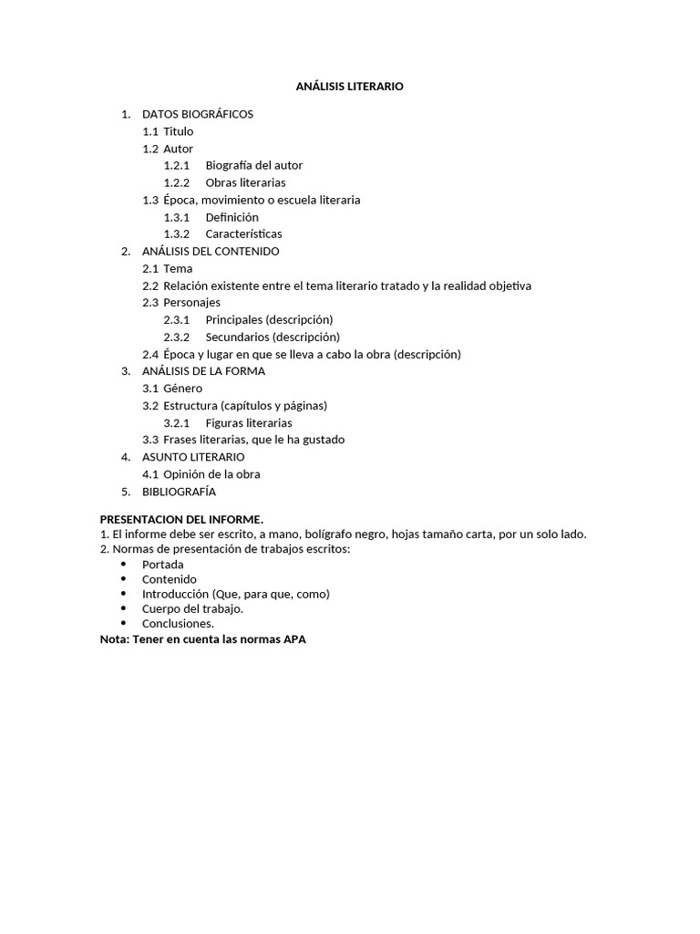 Analisis Literario Extenso | PDF | Clásicos