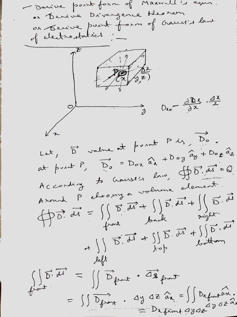 Point Form of Gauss Law | PDF