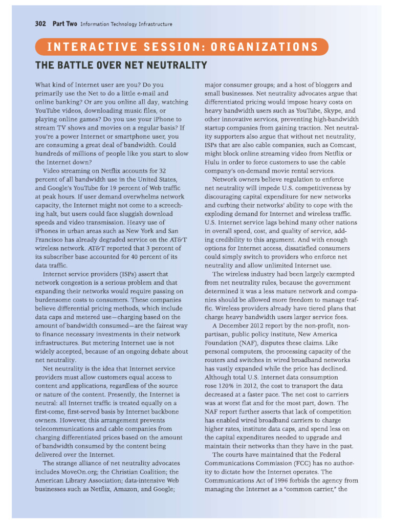 Case Study NET NEUTRALITY | PDF