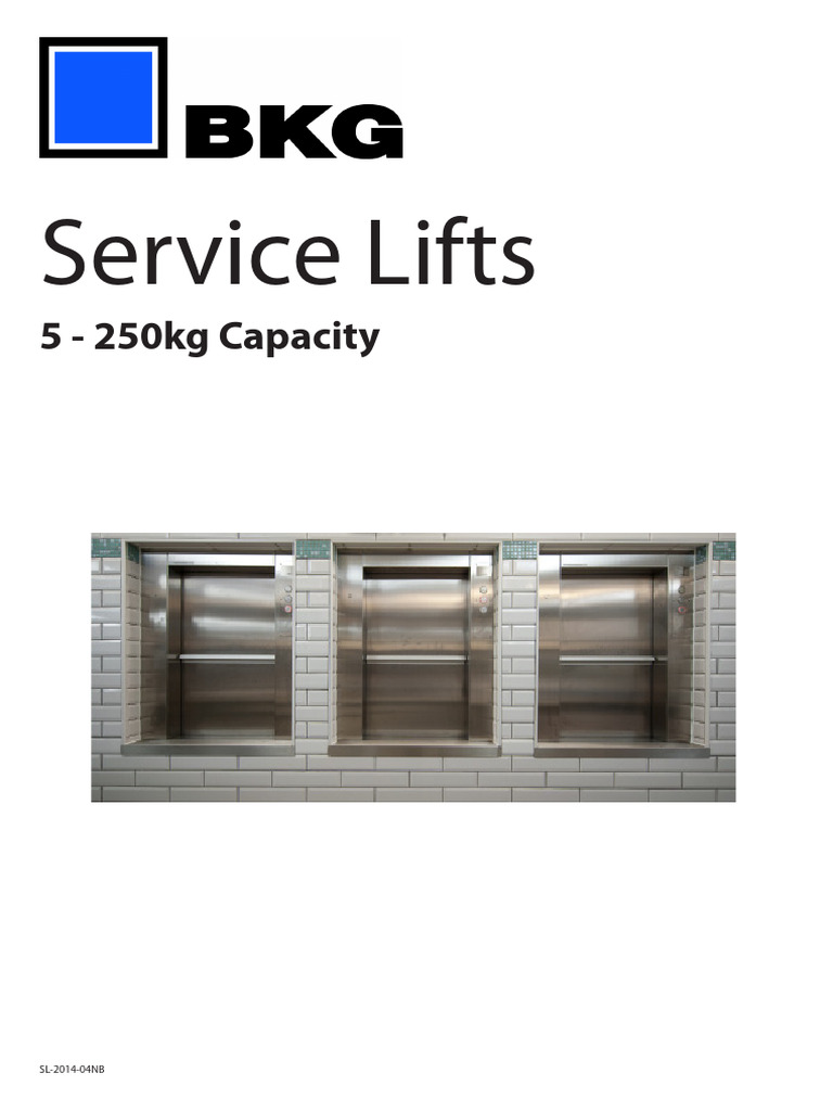 BKG Service Lifts | PDF | Elevator | Door