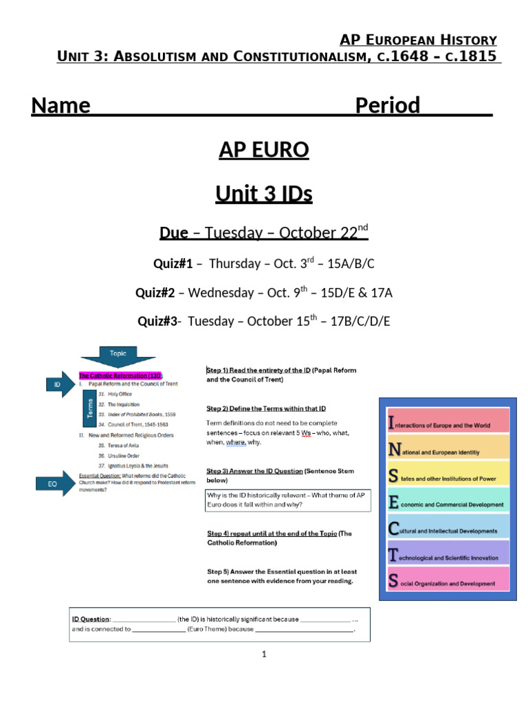 Euro-3 McKay ID Framework | PDF | Absolute Monarchy | Mercantilism