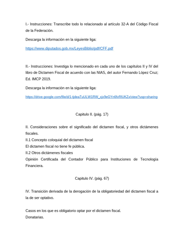 Artículo 32-A del CFF: Instrucciones y Análisis | PDF