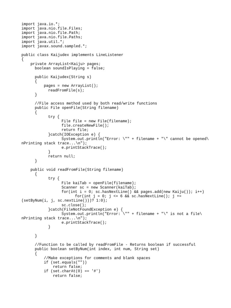 Kaijudex | PDF | Filename | Computer Programming