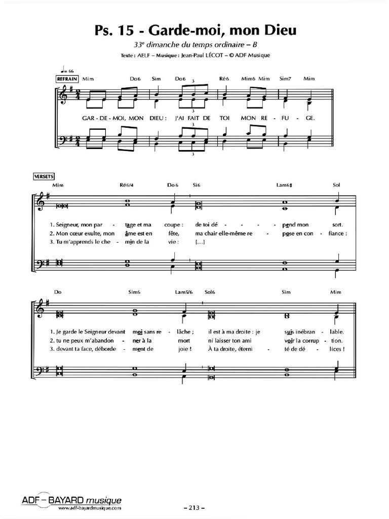 PS.15 - Garde Moi, Mon Dieu | PDF