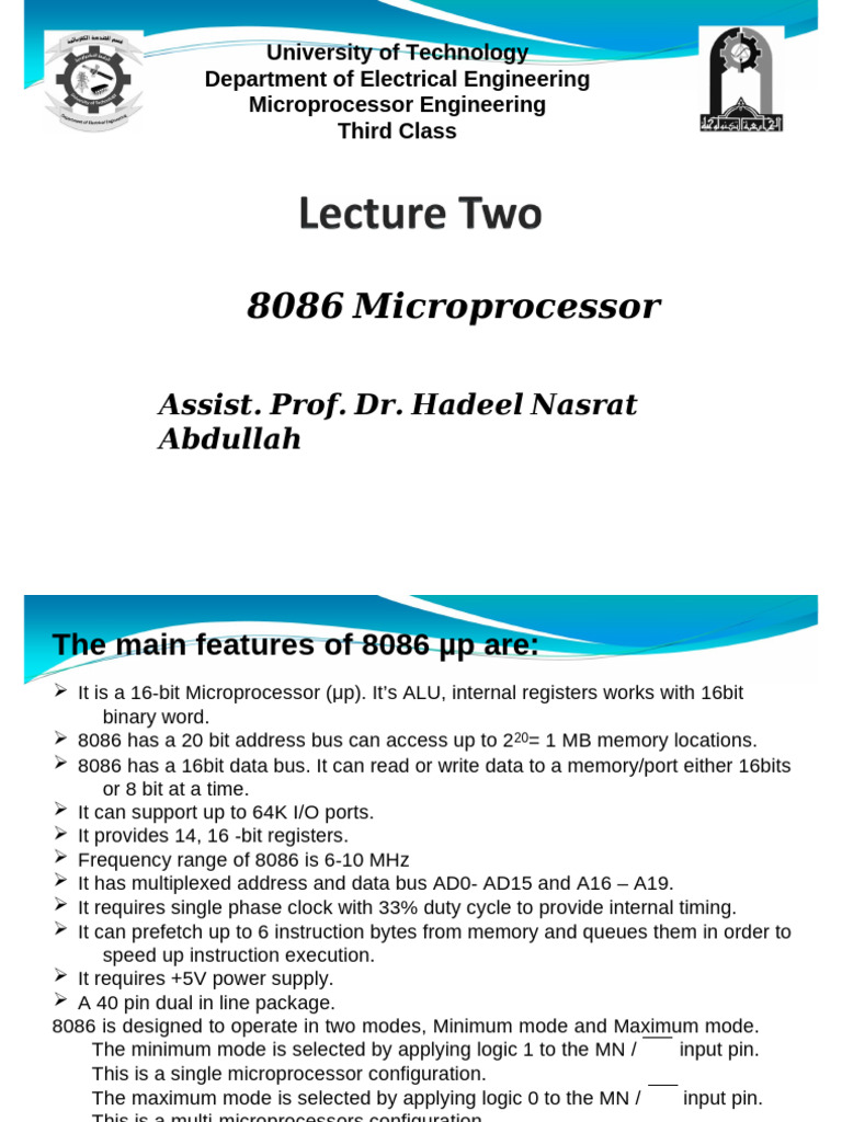 Lecture2 Thirdmicroprocessorc | PDF | Central Processing Unit | Pointer (Computer Programming)