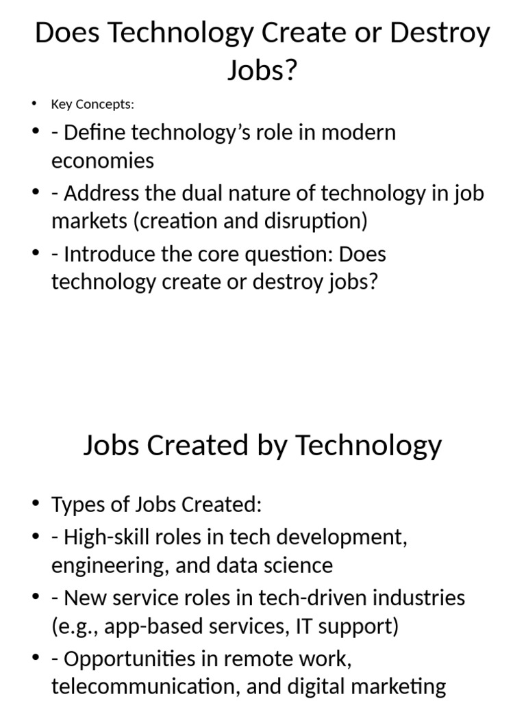 Technology's Mixed Impact on Jobs | PDF | Business | Computers