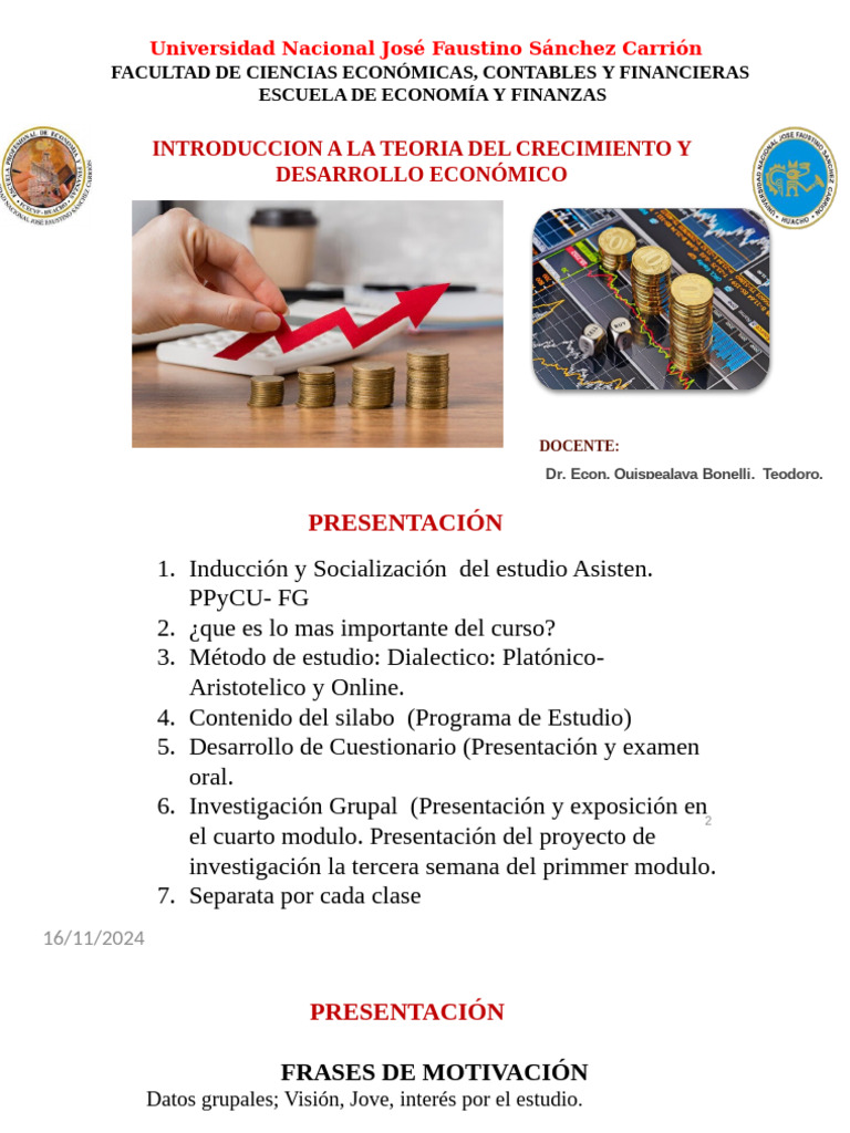 Introduccion Al Crecimiento y Desarrollo Económico | PDF | Producto Interno Bruto | Crecimiento ...