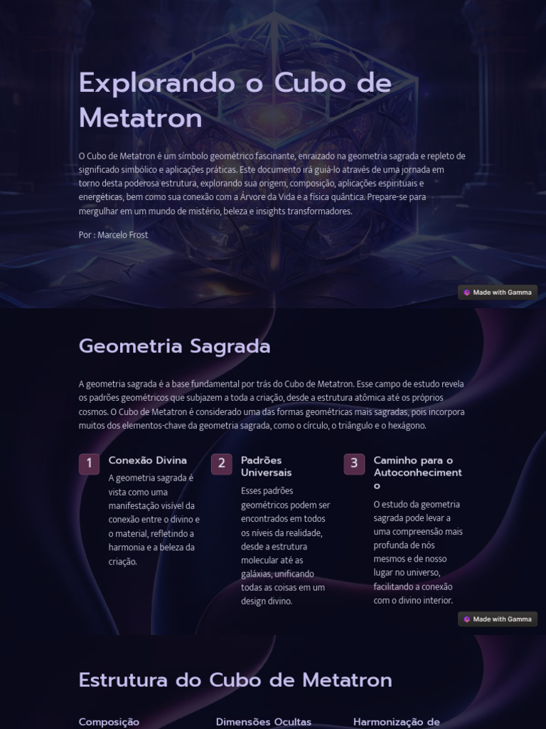 Explorando o Cubo de Metatron | PDF | Geometria | Mecânica Quântica