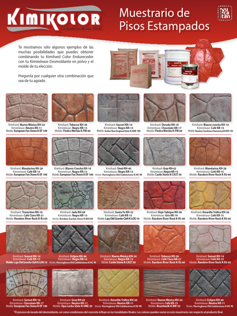 Combinaciones de Pisos Estampados Kimikolor | PDF | Color