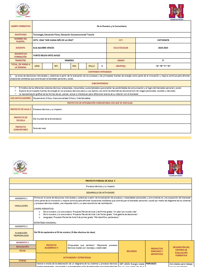 Planeacion 2 Semanas | PDF | Residuos | Evaluación