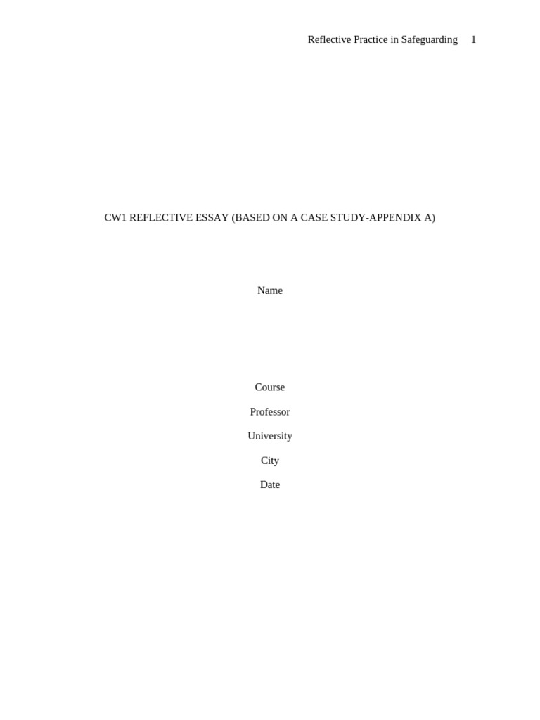 Reflective Practices in Safeguarding Final | PDF | Reflective Practice ...
