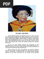 DR Fe Del Mundo The Pioneer Who Transformed Pediat | PDF | Health Care ...