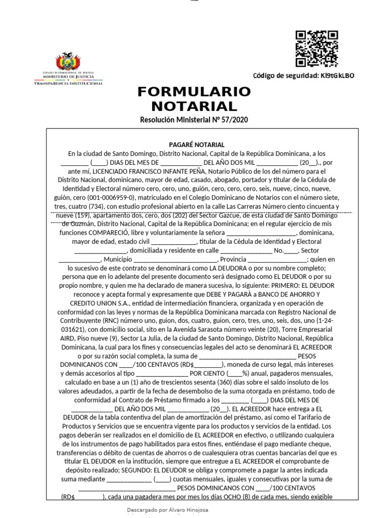 Poder Notarial | PDF | Pagos | Bancos