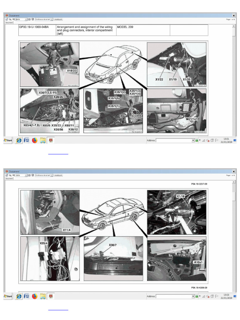 W209 X Connectors Locations Interior Compartment Left A | PDF | Career ...