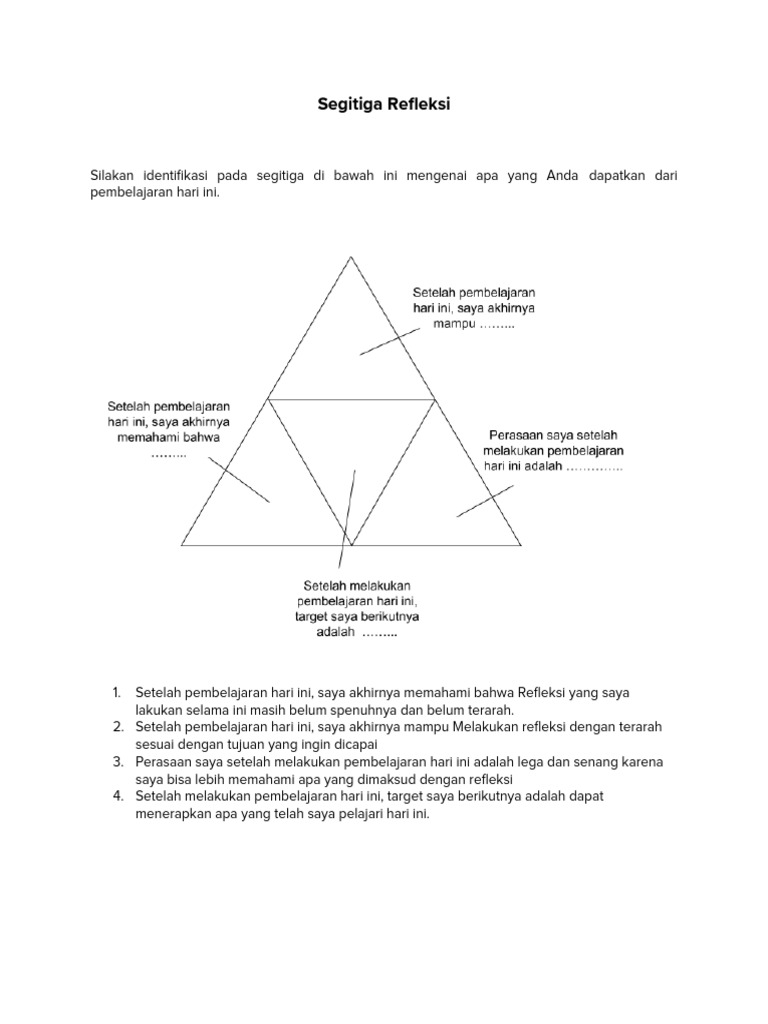 Refleksi Model Segitiga | PDF